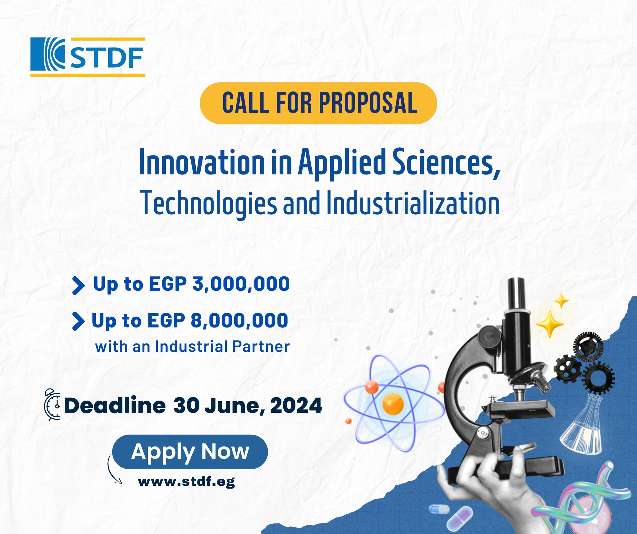 STDF Announces Call for Grant Proposals in Applied Science, Technologies, and industrialization ...